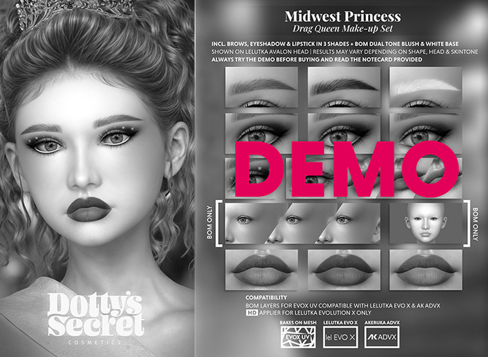 Second Life Marketplace - Dotty's Secret - Midwest Princess - Makeup ...
